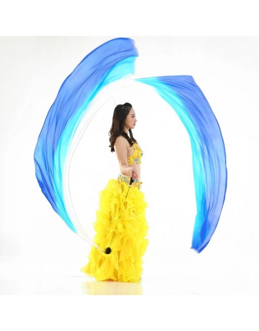 Veil Poi Velo Para Danza Arabe, de Seda real Color celeste Veil Poi Velo Para Danza Arabe, de Seda real Color celeste